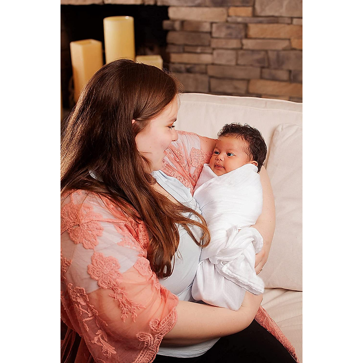 Brooklyn Bamboo Muslin Swaddle Blanket for Baby Newborn Toddlers – Muslin Blanket Unisex Ultra Soft Organic Quick Dry and Absorbent and Odor Free Single