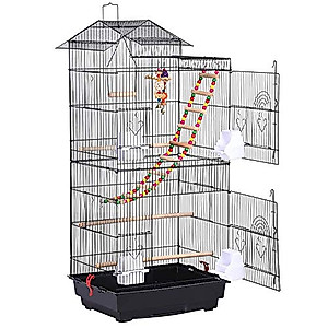 Topeakmart Large Flight Parakeet Cage for 3 Birds