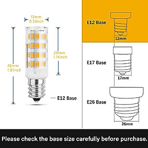 Fglyniy Candelabra LED Light Bulbs, E12 Candelabra Bulb 40 watt Equivalent,4W Warm White 3000K, Small Candelabra Bulbs Dimmable,Ceiling Fan Bulbs,Wall Sconces,Christmas Lighting.(Pack fo 5)