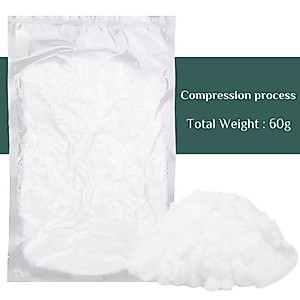 LOKUNN 60g/2.12oz Polyester Fiber, Polyester Fiber Fill, Pillow Stuffing, Stuffing Stuffed Animal, Cushion Stuffing, High Resilience Fill Fiber for Stuffed DIY Crafts