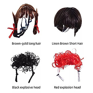 Halloween Funny Pet Wigs for Dogs, Cat Wigs.Dog Birthday, Dog Cosplay, Dog Costumes, Pet Wigs. (Red Explosive Head)