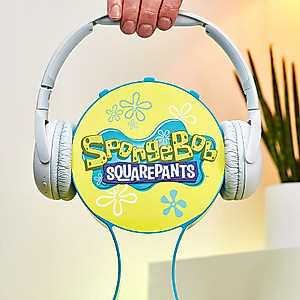 Numskull Official Spongebob Gaming Accessory Locker & Storage Stand – Holds 10 Games/DVDs, 4 Controllers, Headset, and Accessories – Durable & Compact Organizer – Official Spongebob Merchandise