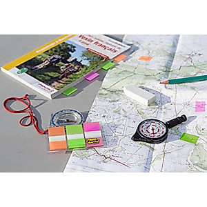 Post-it Flags, 60/On-the-Go Dispenser, 1 Dispenser/Pack, 1 in Wide, Orange, Lime, Pink (680-OLP)