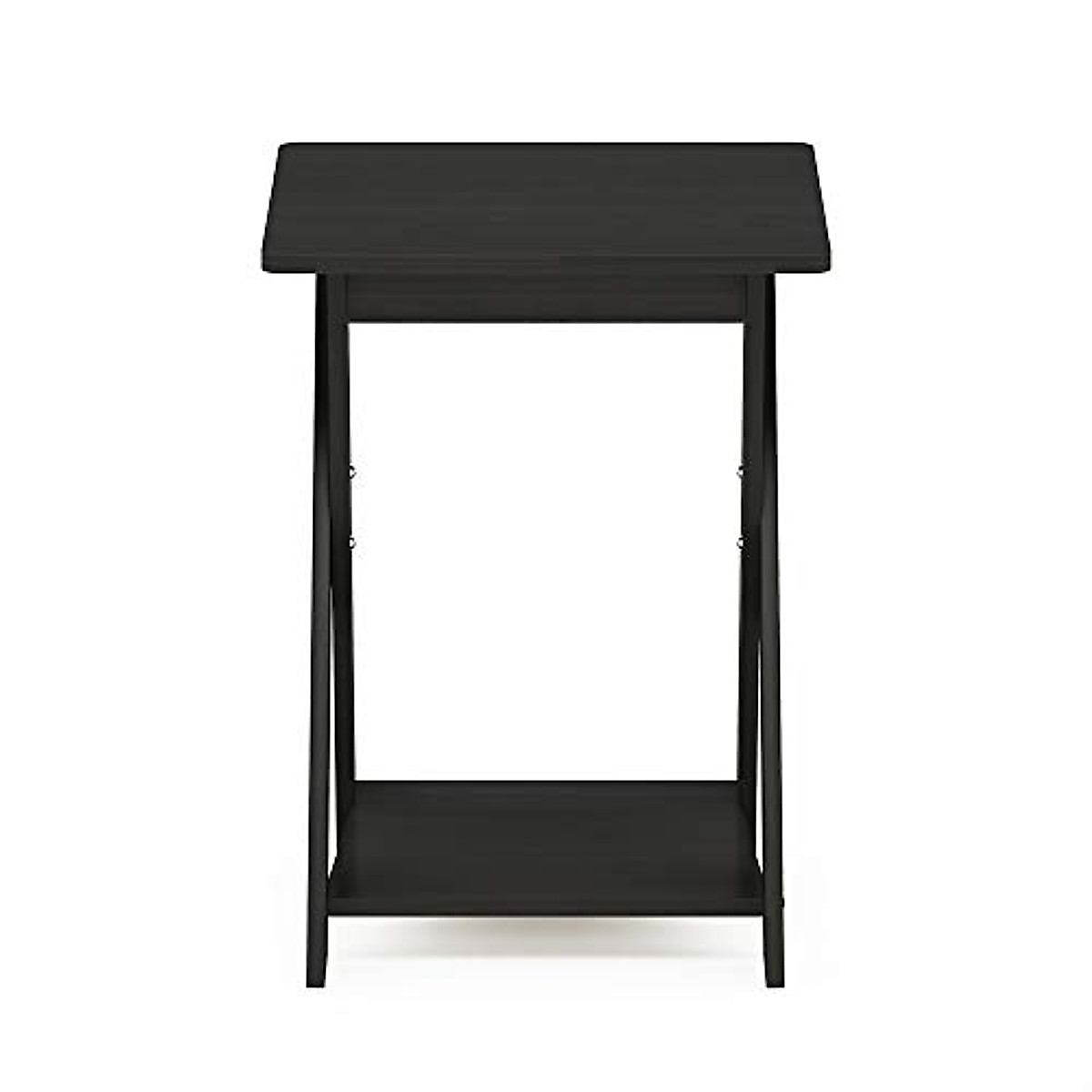 FURINNO Modern Simplistic End Table, 1-Pack Without Tray, Espresso