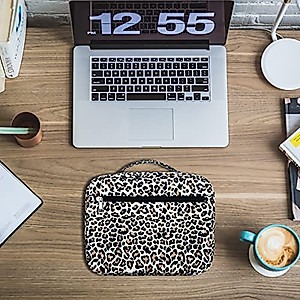 Sambois Bible Covers for Women, Bible Case for Girls Multi-Pocket Storage Organizer with Handles, Large Size Bible Carrying Bag, Bible Cover Book Cover to Study Bible(Leopard)