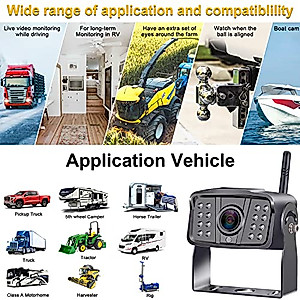 AMTIFO RV Backup Camera Wireless HD 1080P Bluetooth 2 Travel Trailer Rear View Cam System 7 Inch DVR Monitor Truck Camper Infrared Night Vision Reverse Cameras Adapter for Furrion Pre-Wired RVs A9