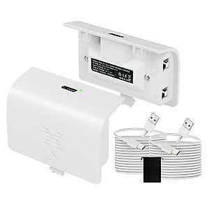 KEKUCULL Controller Battery Pack Compatible with Xbox Series S/X with Type-C Charging Port, 2 x 1400 mAh Rechargeable Batterries for Xbox Series (Not for The Controller with Micro-USB Charging Port)