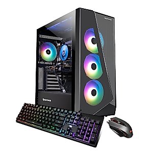 iBUYPOWER Pro Gaming PC Computer Desktop SlateMono 230A (Ryzen 5 5600X 3.7 GHz, AMD Radeon RX 6600 XT 8GB, 16GB DDR4, 480 GB SSD + 1 TB HDD, WiFi Ready, VR Ready, Windows 11 Home)