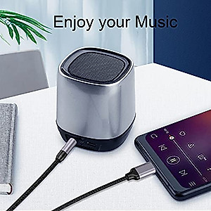 USB C Aux Cable (2 Pack),Type C Male to 3.5mm Male Jack Adapter,Extension Audio Cord for Car Stereo,Speaker,Headphone Samsung Galaxy S21 S20 Ultra S20+ Plus 5G,Note 20/10, Pixel 4/3 XL (3.28ft, Grey)