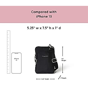 Baggallini Womens Securtex® Anti-theft Activity Crossbody Bag Cross Body, Black