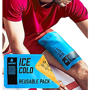 Sparthos Back Support Belt [Size Small] x Ice Packs for Injuries [Size Med]