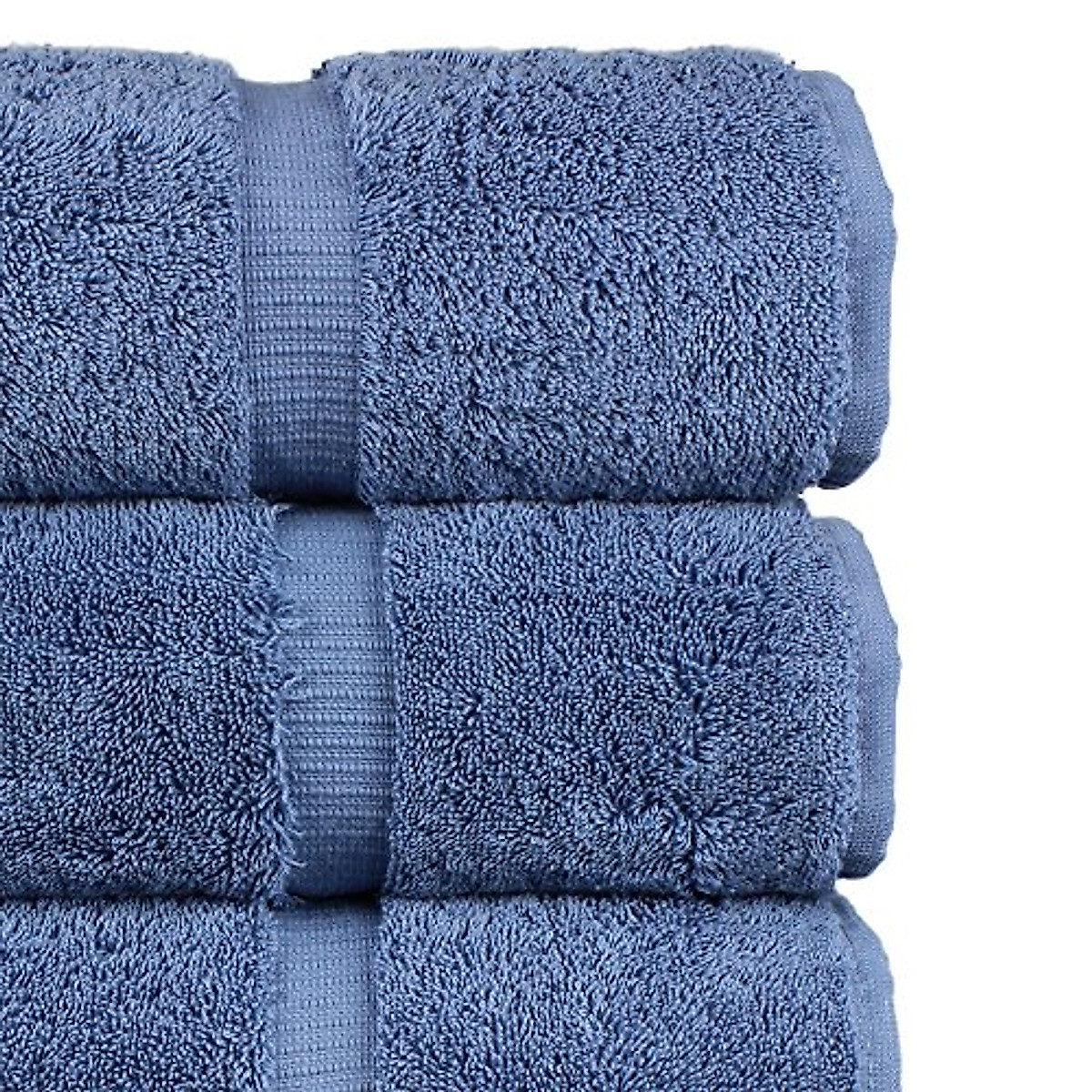 Chakir Turkish Linens 100% Cotton Premium Turkish Towels for Bathroom | 27'' x 54'' (4-Piece Bath Towels - Wedgewood)