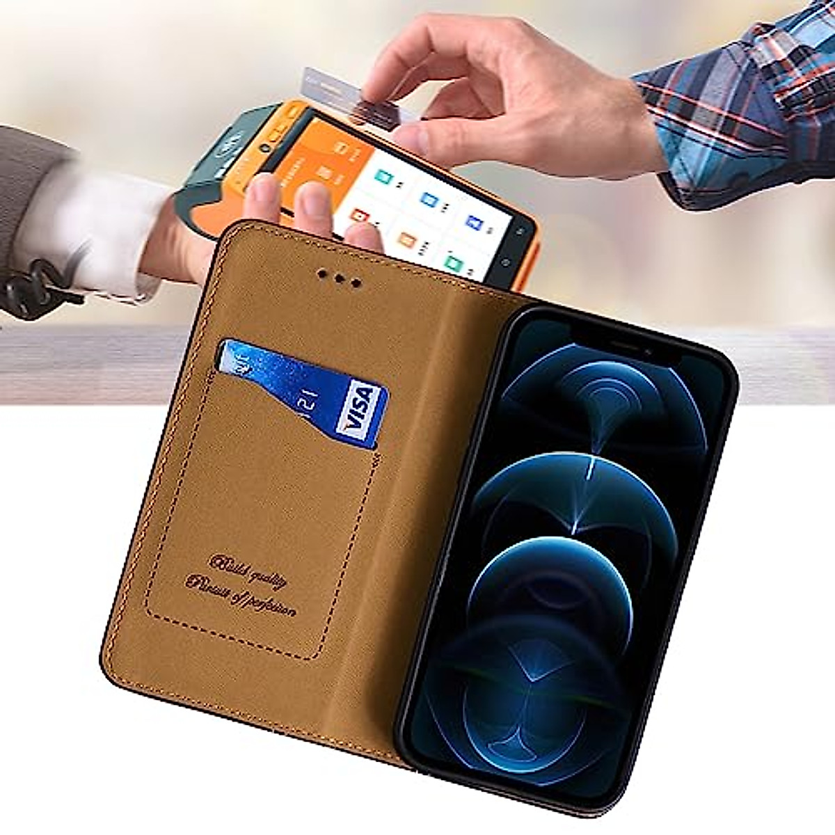 Arseaiy Case for Oppo Reno 6 Pro Plus 5G/Reno 6 Pro 5G（Snapdragon） Flip Phone Case Shockproof PU Leather Wallet Case Cover with Card Holder Kickstand Shell Black