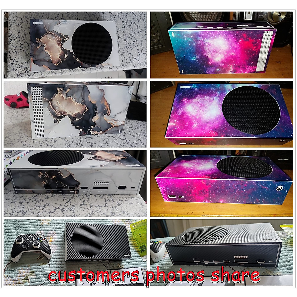 Xbox Series S Full Body Skin Stickers Protective Cover for Microsoft Xbox Series S Console and Vinyl Decal Controllers