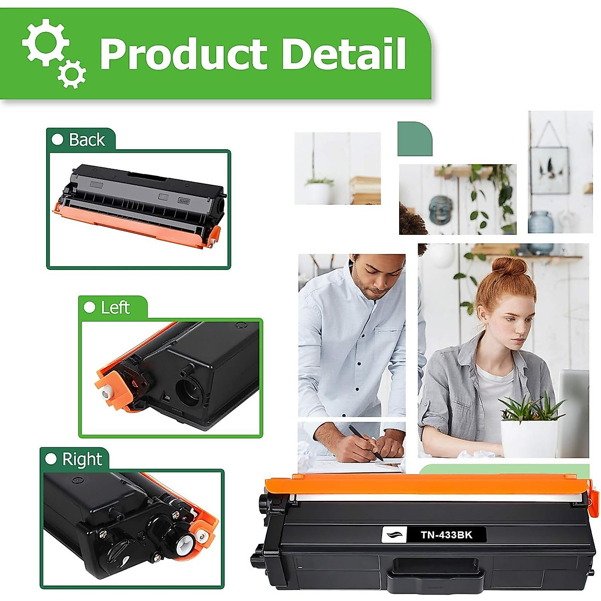 A Aztech Compatible TN433 Toner Cartridge Replacement for Brother TN433 TN-433 TN433BK TN431 MFC-L8900CDW HL-L8360CDW HL-L8260CDW MFC-L8610CDW HL-L8360CDWT Printer (Black Cyan Yellow Magenta 4-Pack)