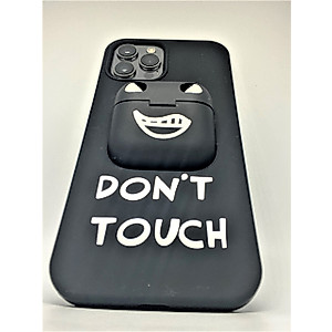 "Don't touch" iPhone 12 Pro Max case with Airpods holder