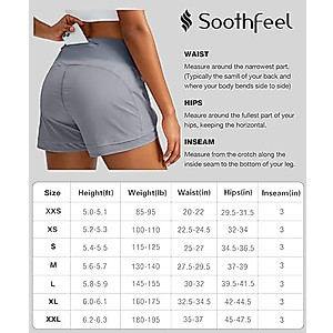 Women's Running Shorts High Waisted Quick-Dry 3 Inch Gym Workout Athletic Shorts for Women with Zipper Pocket(Army Green, M)