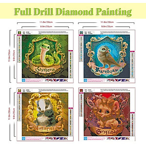 Tiwabb 4 Pack Diamond Painting Kits-5D Diamond Painting for Adults Kids- DIY Diamond Art Kits Full Drill Diamond Dots Paintings with Diamonds Gem Art and Crafts for Adults Wall Decor 11.8x11.8inch