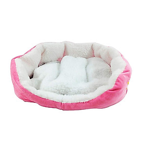 hbz11hl Ultra Soft Plush Cushion Pet Sleeping Bed Warm Mat Dog Cat Warm Kennel Pad Nest Dog Bed | Orthopedic Ultra Plush Sofa-Style Couch Pet Bed for Dogs & Cats, Gray, Large Rose Red S