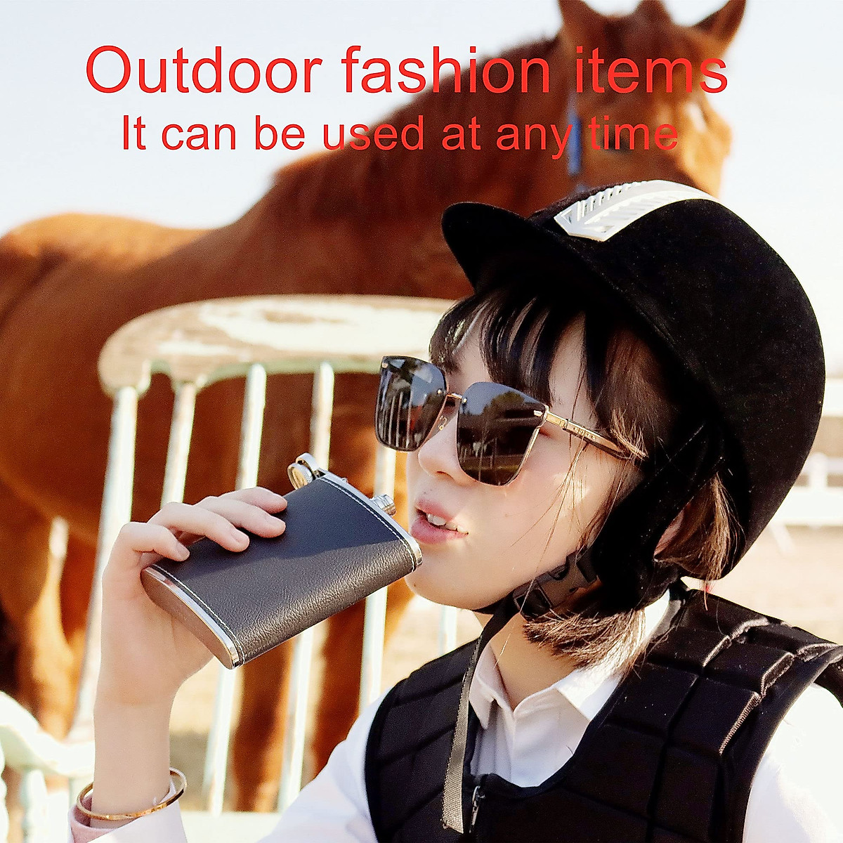 Generic Hip Flask, 8oz Stainless Steel Flask for Liquor, Leather Flask Gift Set (Leakproof, Rustproof)