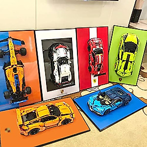 iLuane Display Wallboard for Lego Porsche 911 RSR 42096 Bundle with Lego 42083 Bugatti Chiron, Collectibles Display Wallboard for Building Blocks (Only Display Wallboard)