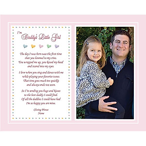 Sweet Gift for Daddy from His Little Girl, Father's Day or Birthday from Daughter, 8x10 Personalized Print