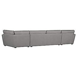 Abbyson Living Elliot Sofa - Transitional Design, Fabric, Stain Resistant, Light Gray