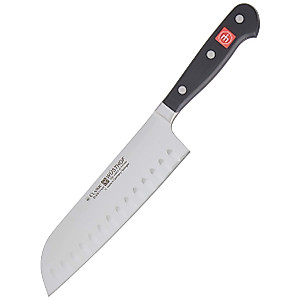 Wusthof Classic Santoku w/Board, One Size, Black, Stainless Steel