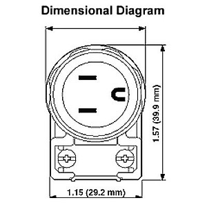 Leviton 5266-CA 15 Amp, 125 Volt, Angle Plug, Straight Blade, Industrial Grade, Grounding, Black-White (10 Pack)