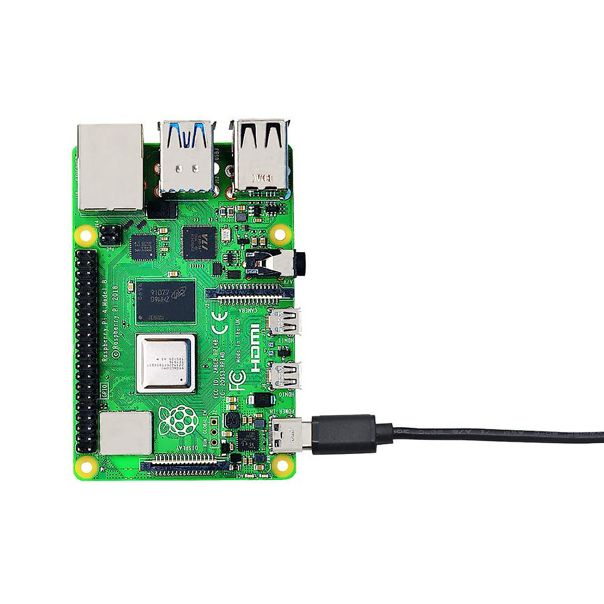 EZ-FIT Raspberry Pi 4/4B Power Supply Adapter ON/Off Switch USB-C Type C 5V 3A US Plug