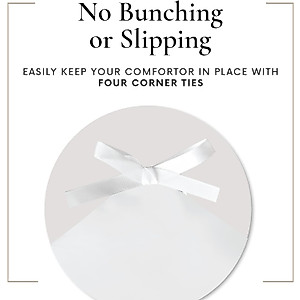 Bamboo Bay 100% Viscose Made from Bamboo Duvet Cover King - Ultra Soft 3 Piece Cooling Duvet Cover King with Corner Ties & Button Closure - 1 King Duvet Cover & 2 Pillowcases - White