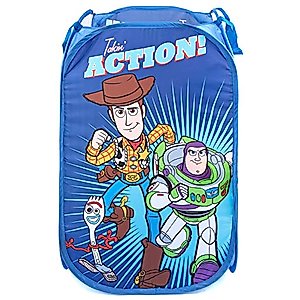 Disney Pixar Toy Story Pop Up Hamper - Mesh Laundry Basket/Bag with Durable Handles - Features Woody, Buzz Lightyear & Forky (Official Disney Product)