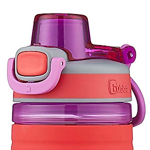 Bubba Flo Kids Water Bottle with Leak-Proof Lid, 16oz Dishwasher Safe Water Bottle for Kids, Impact and Stain-Resistant, Coral
