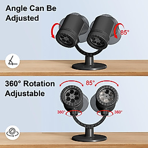 Snowflake Projector Lights Outdoor, Upgrade 2.0 HD Dynamic Christmas Projector Lights Outdoor, IP65 Waterproof Snow Projection Light for Xmas, Holiday, Wedding, Party, Home, Garden Landscape