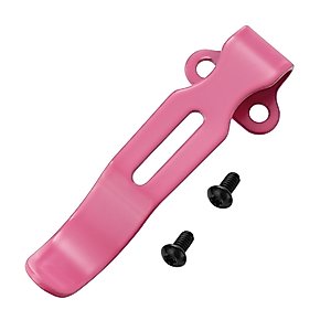 Deep Carry Pocket Clips for Benchmade, Emerson, Protech and More, Pink Coating Stainless Steel Pocket Knife Clip Replacement with 2 Pieces Screws