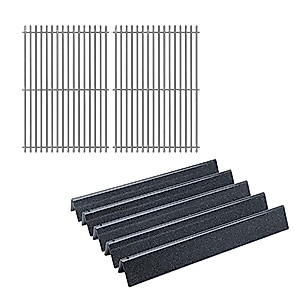 QuliMetal 7636 15.3“ Flavorizer Bars and 7639 Cooking Grates for Weber Spirit I and II 300 Series Grills with Front Controls