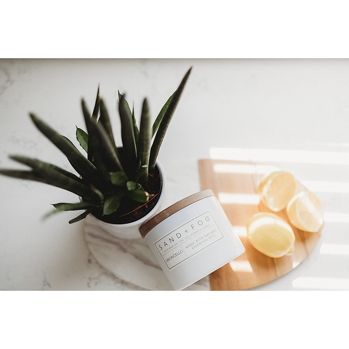 Sand + Fog Scented Candles - Vanilla Tobacco - Additional Scents and Sizes - 3 Wicks 100% Cotton Lead-Free - Luxury Air Freshening Jar Candles - Perfect Home Decor - 21 oz