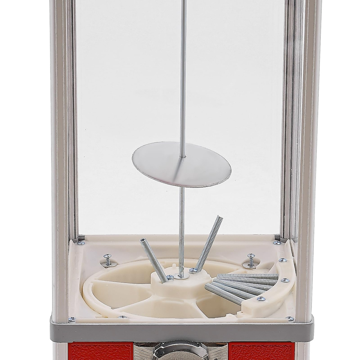 LOHISHILO Vending Machine, Commercial Vending Machine, Prize Machine, Commercial Vending Machine for 2 Inch Round Capsules Gumballs Bouncy Balls, 700-800 Coins, Red