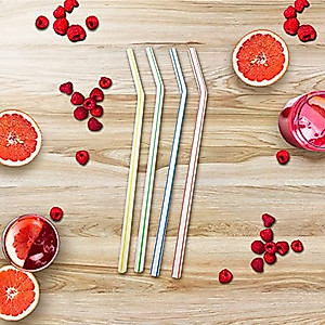 Party Bargains Flexible Drinking Straws 40 Count, Striped Colors, Disposable Plastic Straws, 0.23” diameter 7.63” long, Pack of 1