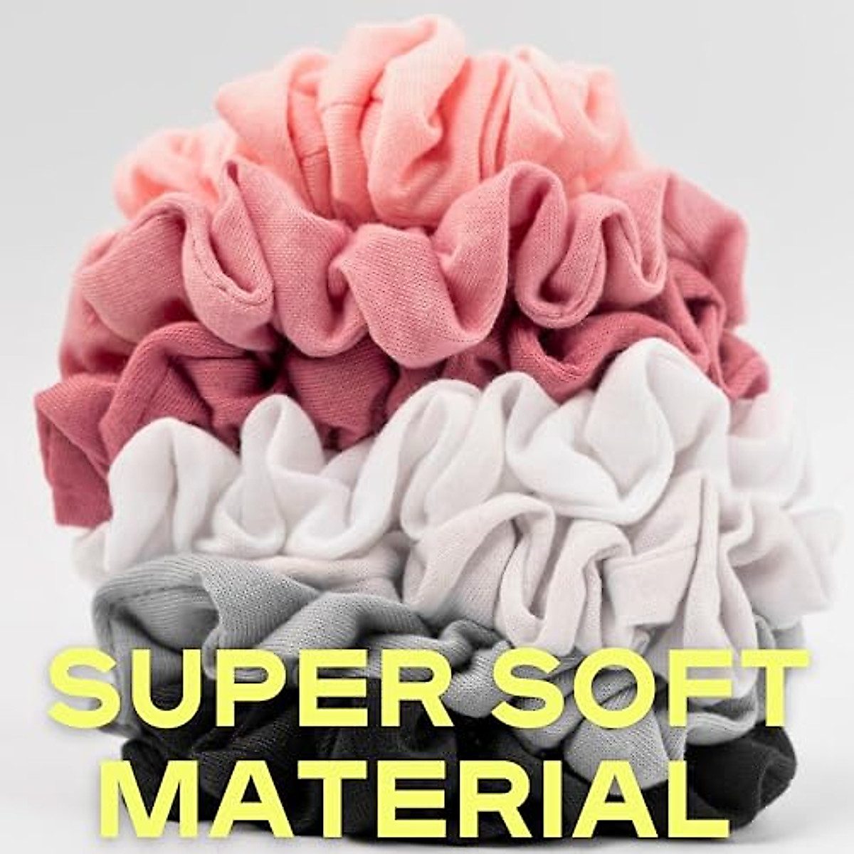 Claire's Hair Scrunchies for Teen Girls and Kids - No Damage Hair Tie for Fun and Fashion - Multi-Color - 7 pk