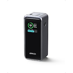 Anker Prime Power Bank, 20,000mAh Portable Charger with 200W Output, Smart Digital Display, 2 USB-C and 1 USB-A Port Compatible with iPhone 15/14/13 Series, Samsung, MacBook, Dell, and More