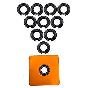 (10 Sets) 3/8" Impact Wrench Retaining Rings Clip with O-Ring, Compatible with Milwaukee Electric/Pneumatic Impact Cordless Wrench, Retainer Ring Anvil Install Tool Included