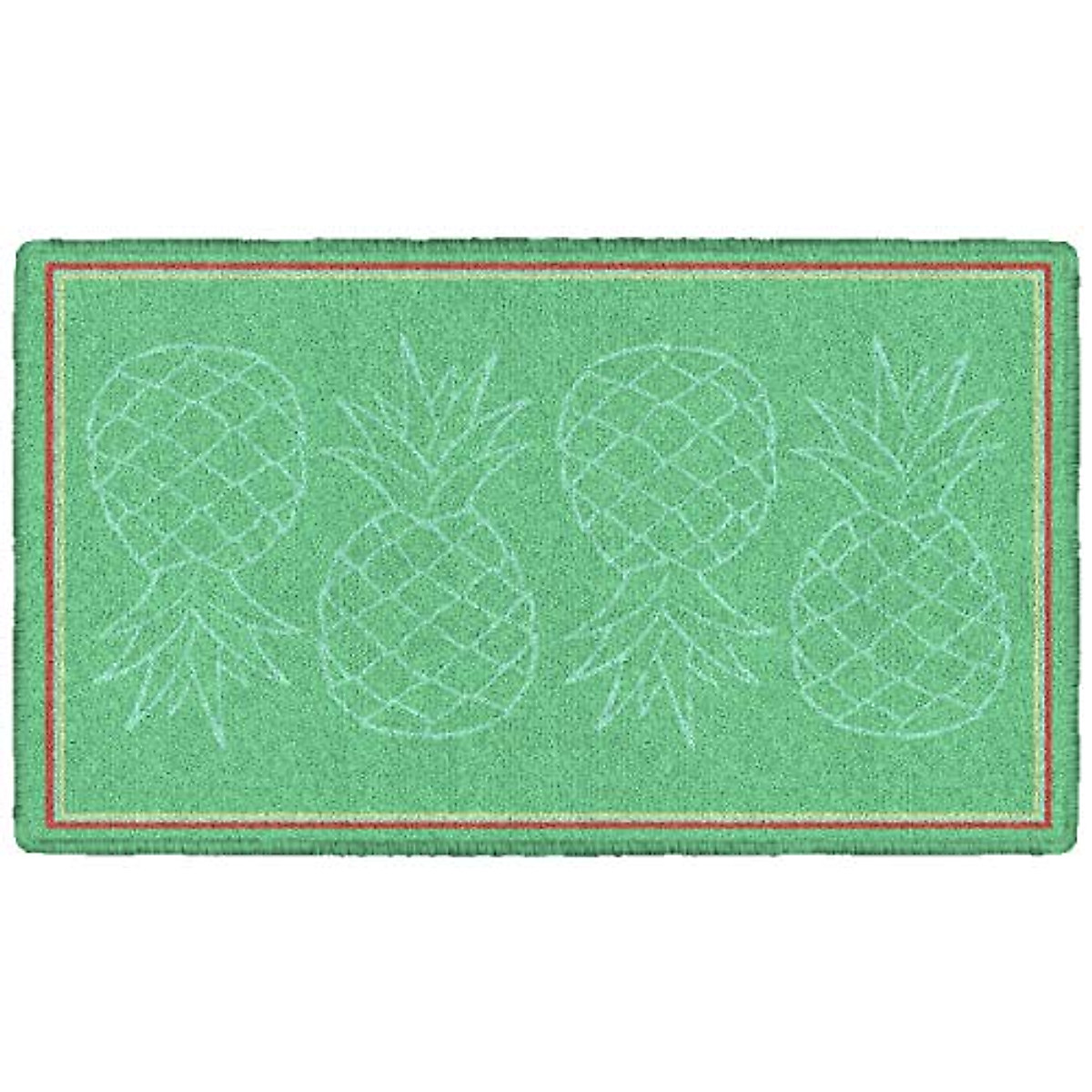 Brumlow MILLS Pineapple Fruit Home Decor Area Rug for Kitchen, Dining, Living Room, Bedroom or Doorway Mat, 20" x 34", Green