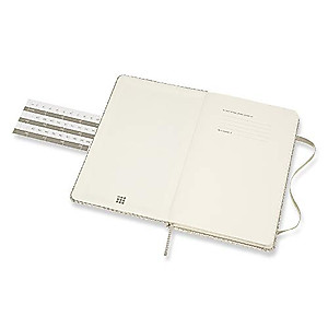 Moleskine Limited Collection Blend Textile Notebook, Hard Cover, Large (5" x 8.25") Ruled/Lined, Beige, 240 Pages (8053853600103)