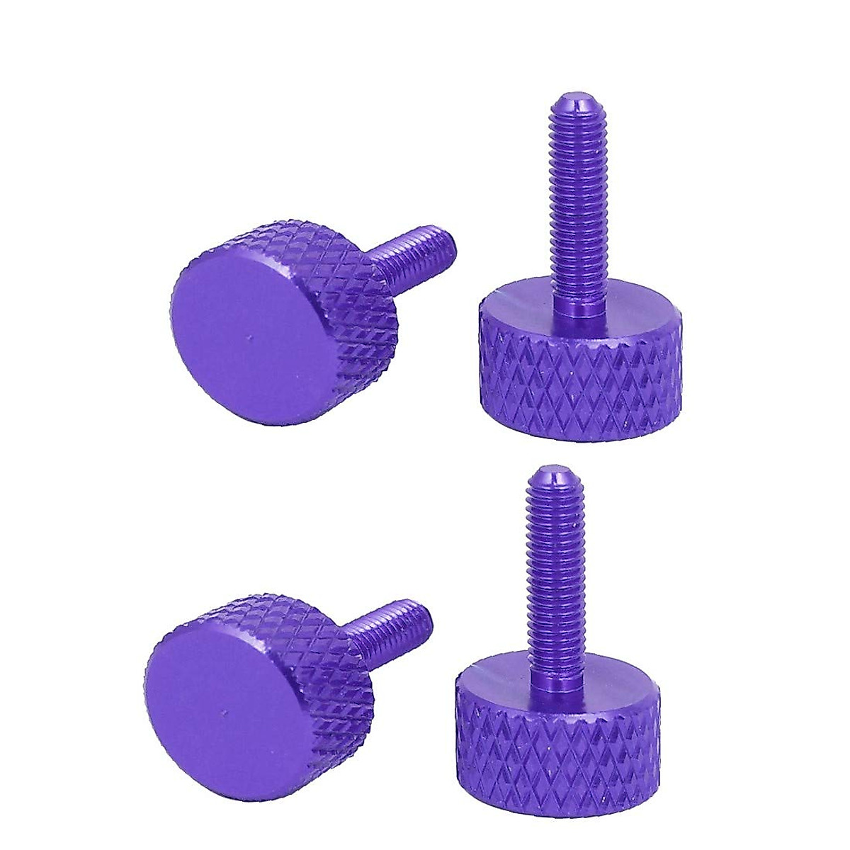 New Lon0167 Computer PC Featured Graphics Card Knurled reliable efficacy Head Thumb Screws Purple M3x12mm 4pcs(id:747 0c 7b b6b)