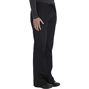 Vital Threads Womens Scrubs Set V-Neck Top & Drawstring Pant, VT512C, L, Black