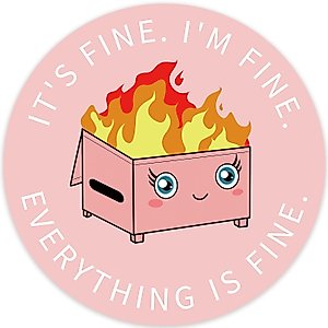 Audimi Cute Mouse Pad Mouse Mat Anti-Slip Base for PC Office Working Gaming, Red Dumpster 8.7x8.7 Inch (22X22X0.3Cm)