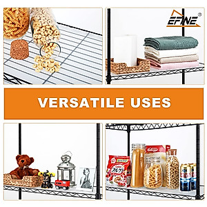 Catalina Creations 4-Shelf Shelving Unit with Shelf Liners Set of 4, Adjustable Rack Unit, Steel Wire Shelves, Shelving Units and Storage Rack for Kitchen and Garage (35.5W X 15.8D X 54H)