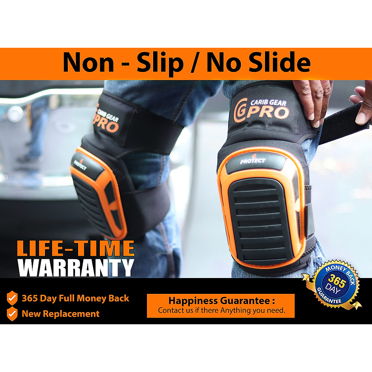 Knee Pads for Flooring and Roofing Work Kneepads With Soft Foam Padding Cushion, No-Slip Stabilizer, Double Straps Clip, For Professional Men And Women Cut resistance Glove Safety Glasses