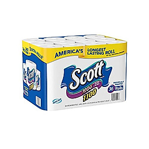 Scott Bath Tissue, 1, 100 Sheetsper Roll, 36 Count